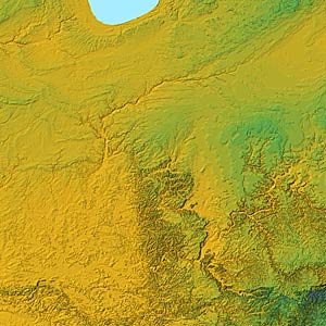 USA Relief Map Collection Catalog - State of Indiana