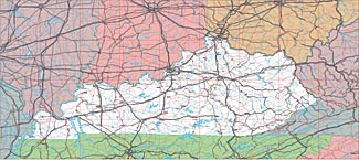 USA Relief Map Collection Catalog - State of Kentucky