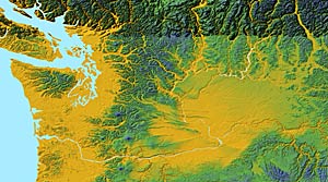 USA Relief Map Collection Catalog - State of Washington