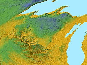 USA Relief Map Collection Catalog - State of Wisconsin