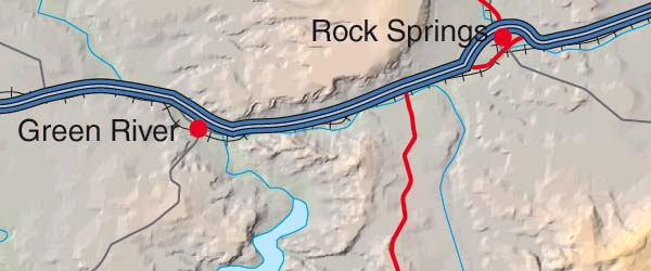 USA Relief Map Catalog – Detail Map of the State of Wyoming